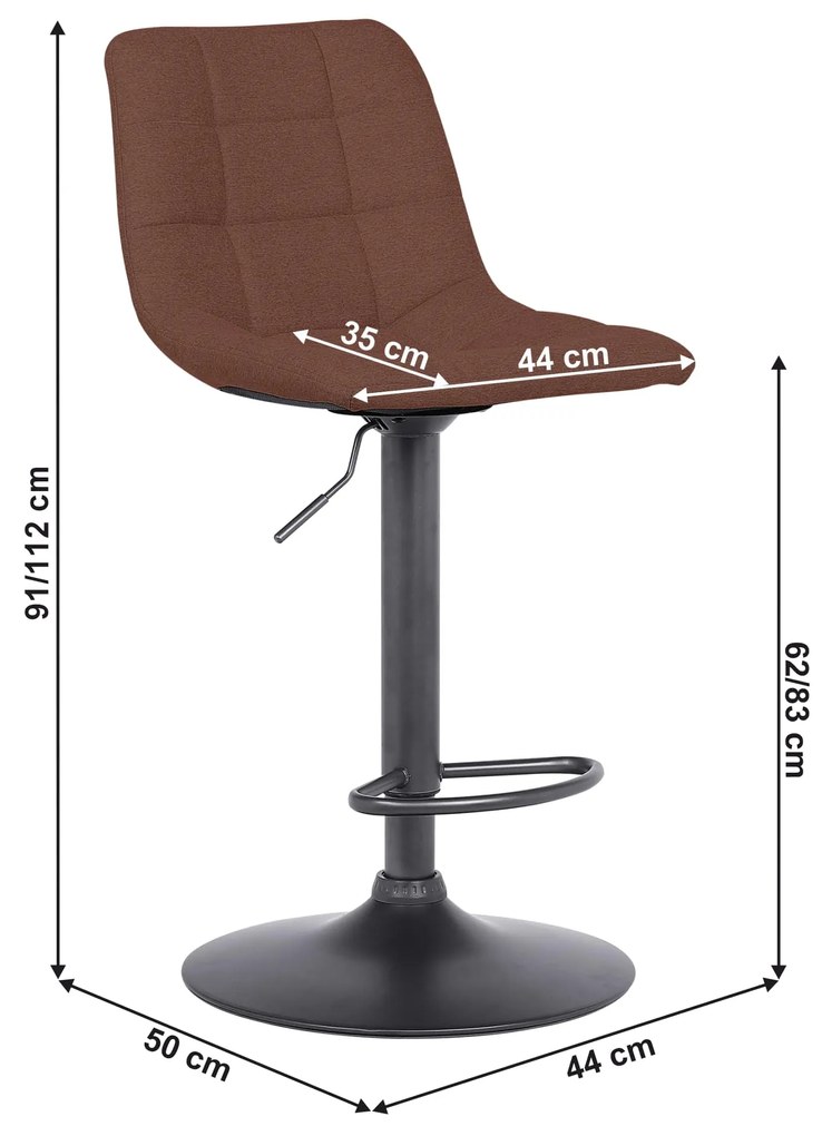 Barová židle Laila (černá + hnědá) . 1063885