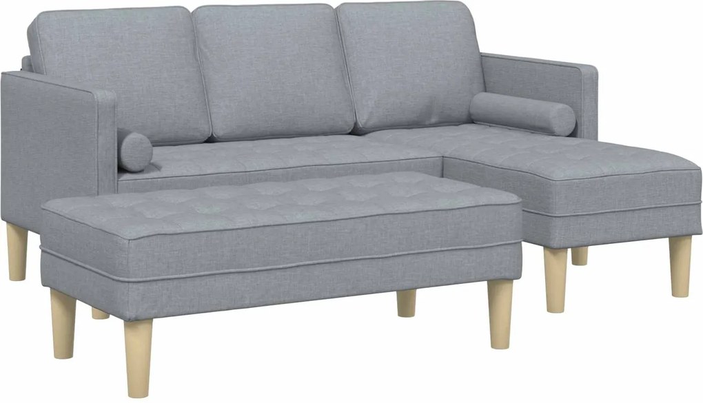 Set pohovek 2 ks Světle šedá Polyester 3329252