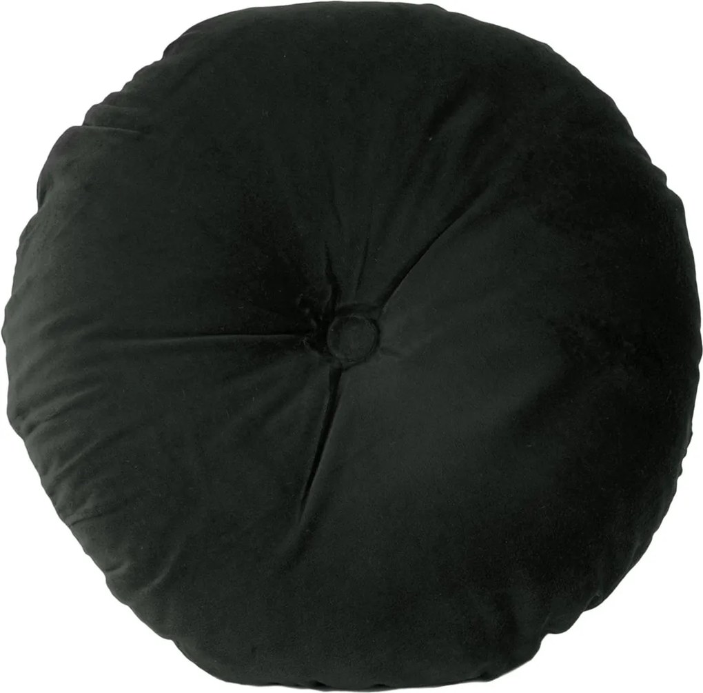 PRESENT TIME Sada 3 ks − Polštář Luxurious Round Velvet černý