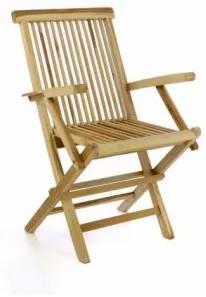 Zahradní židle DIVERO skládací - týkové dřevo