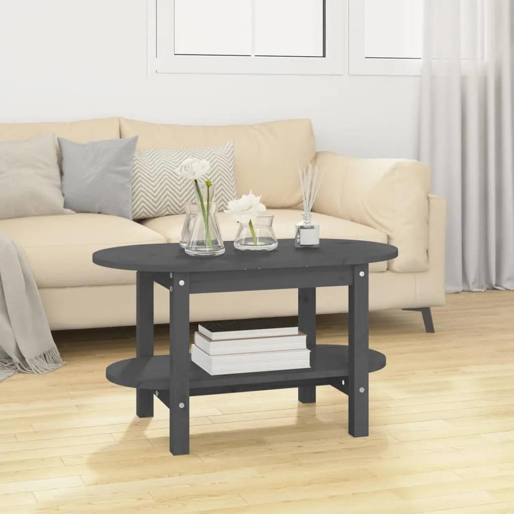 vidaXL Konferenční stolek 80 x 45 x 45 cm masivní borové dřevo [822292] Barva: Černá