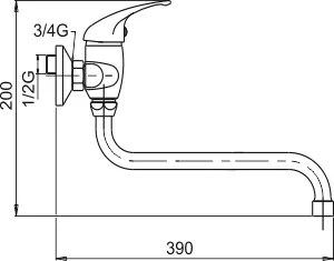 Novaservis Metalia 55 Dřezová umyvadlová baterie 100 mm, chrom, 55079,0