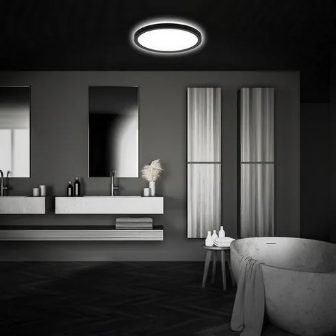 LED svítidlo BRILONER Pulap průměr 29cm IP44 černá 3820415