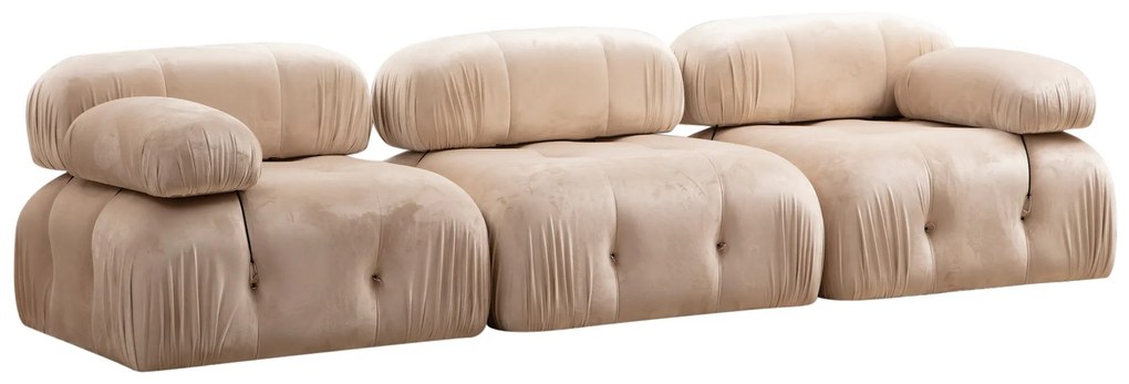 Atelier del Sofa 3-místná pohovka Bubble 3 Seater ( L1-O1-1R) - Velvet, Krémová