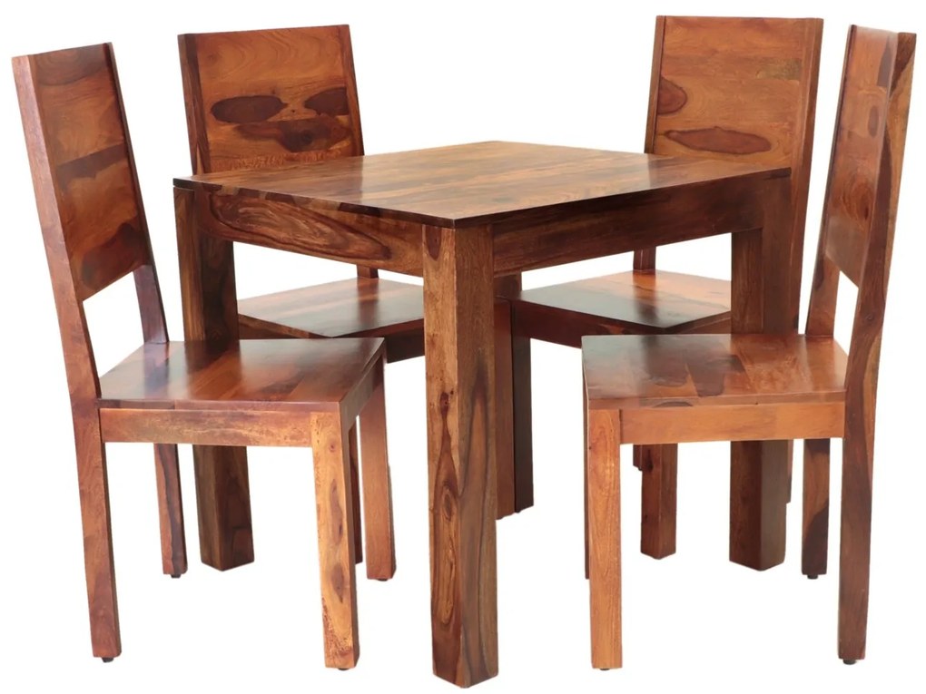 furniture-nabytek.cz - Jídelní set z masivu pro 4 osoby z indického palisandru