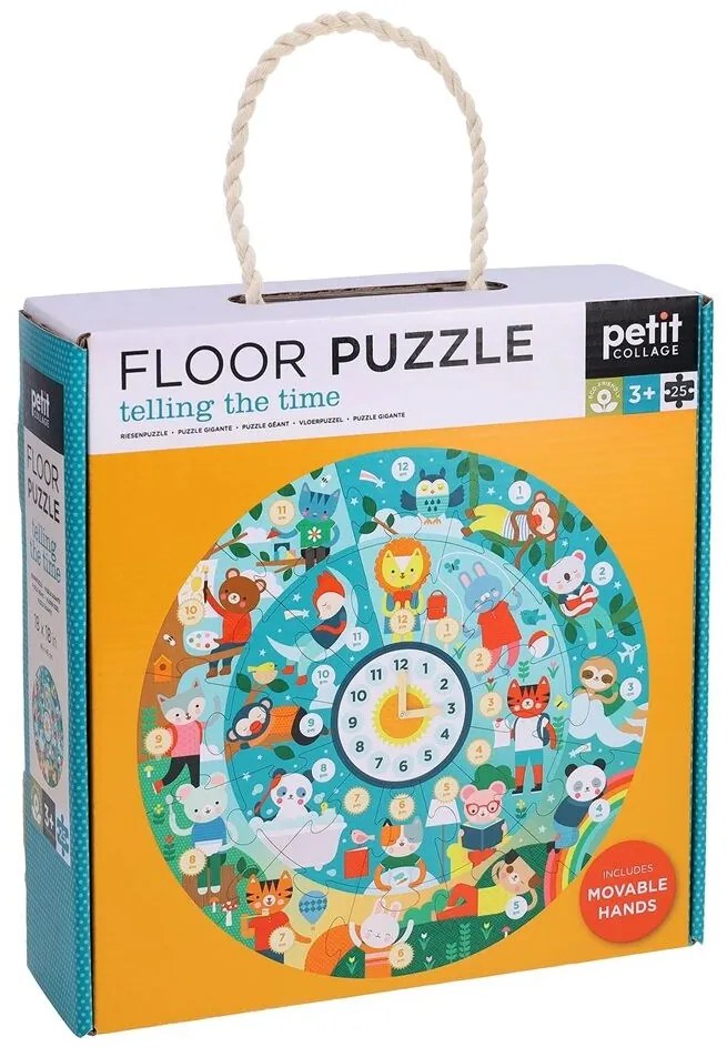 Petit Collage Podlahové puzzle Ilustrované učební hodiny