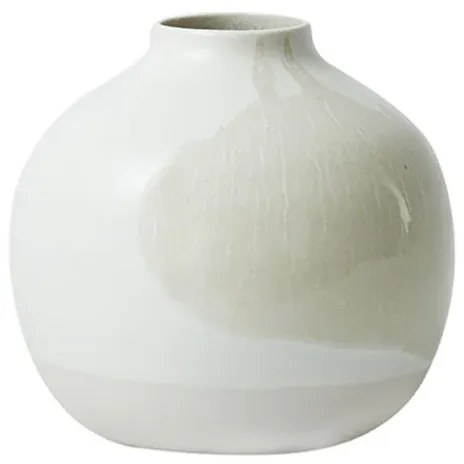 Jars Kameninová váza Nefle Les Vases, 17 cm, bílá s popelavým efektem JA964804