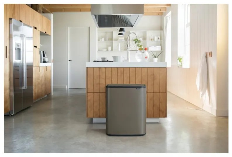 Brabantia Bo Touch Bin 2 x30l platinová 221521