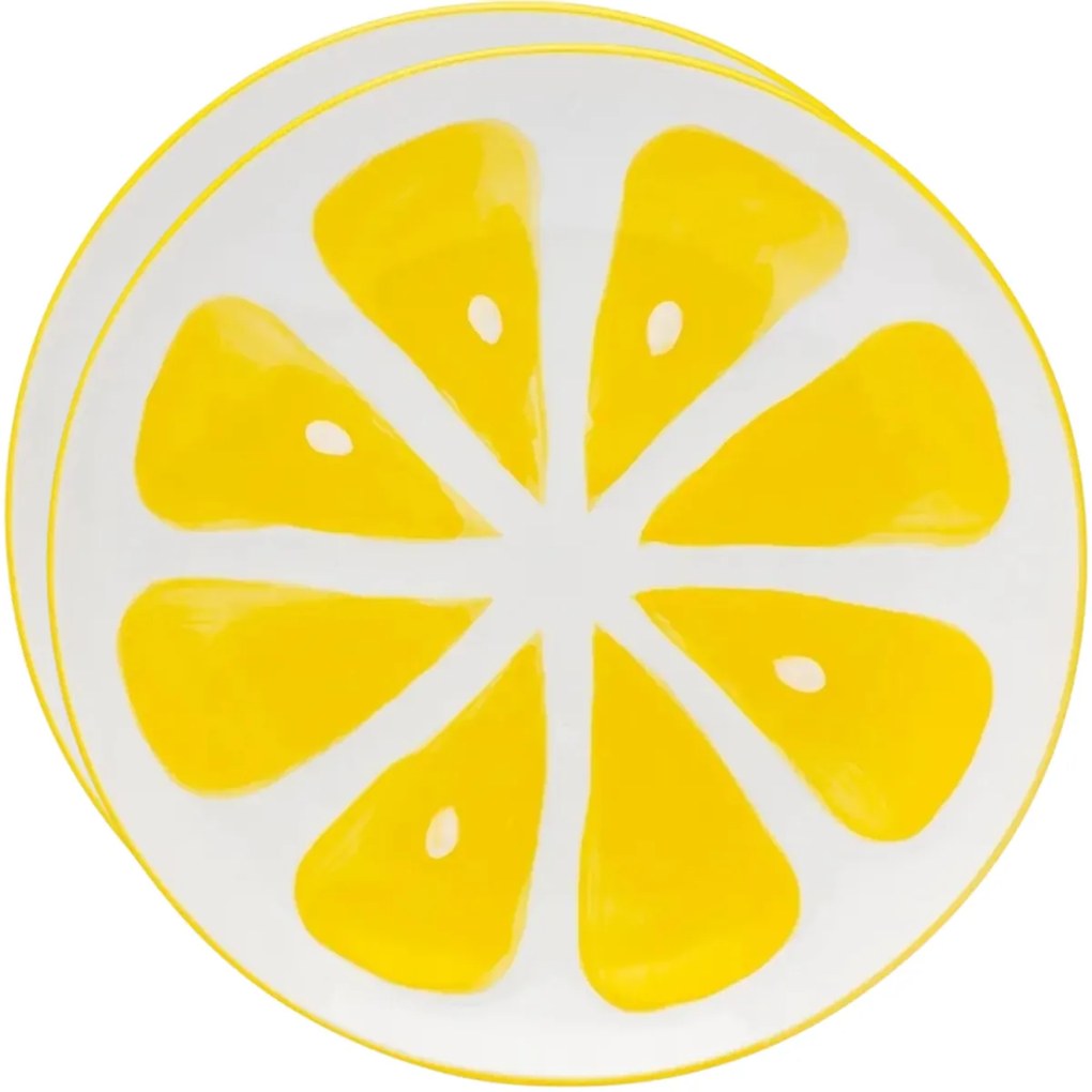 Altom Sada keramických talířů Tropicana citron 20 cm, 2 ks