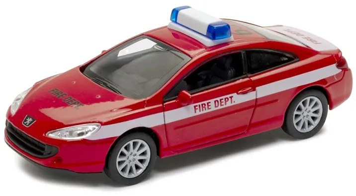 Welly Peugeot Coupe 407 FIRE DEPT. 1:34 červené