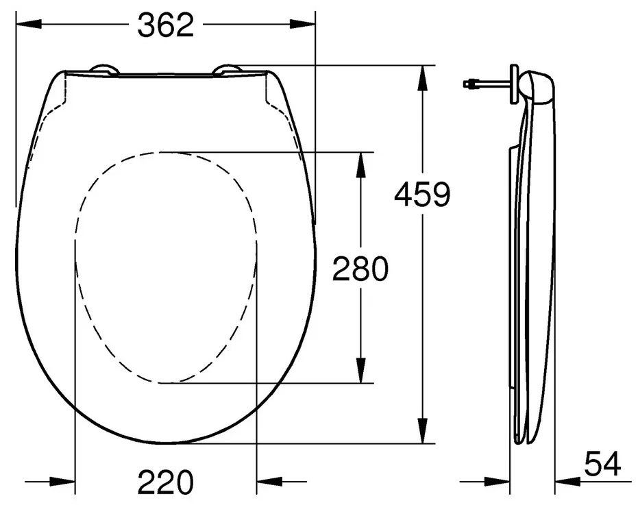 Grohe Bau Ceramic - WC sedátko a poklop, alpská bílá 39492000