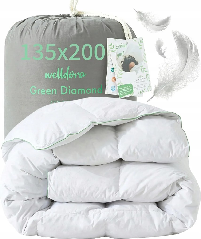 Celoroční Přikrývka Welldora Comfort Duvet Z Peří Lehká 135 X 200 CM