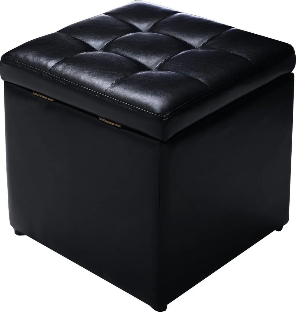 Costway Cube sedací box taburetka úložný box čalouněný taburet