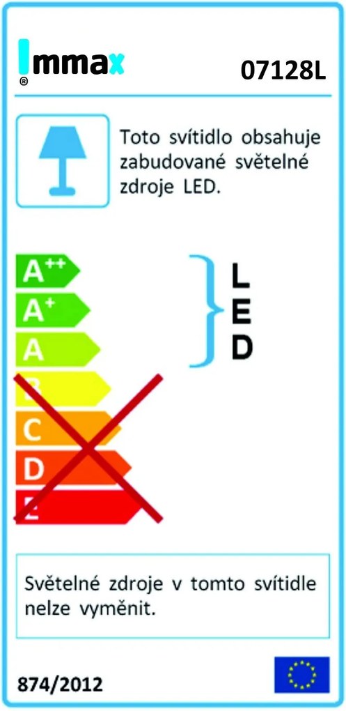 Immax 07128L LED závěsný lustr NEO LISTON | 18W integrovaný LED zdroj | 1260lm | 2700-6500K