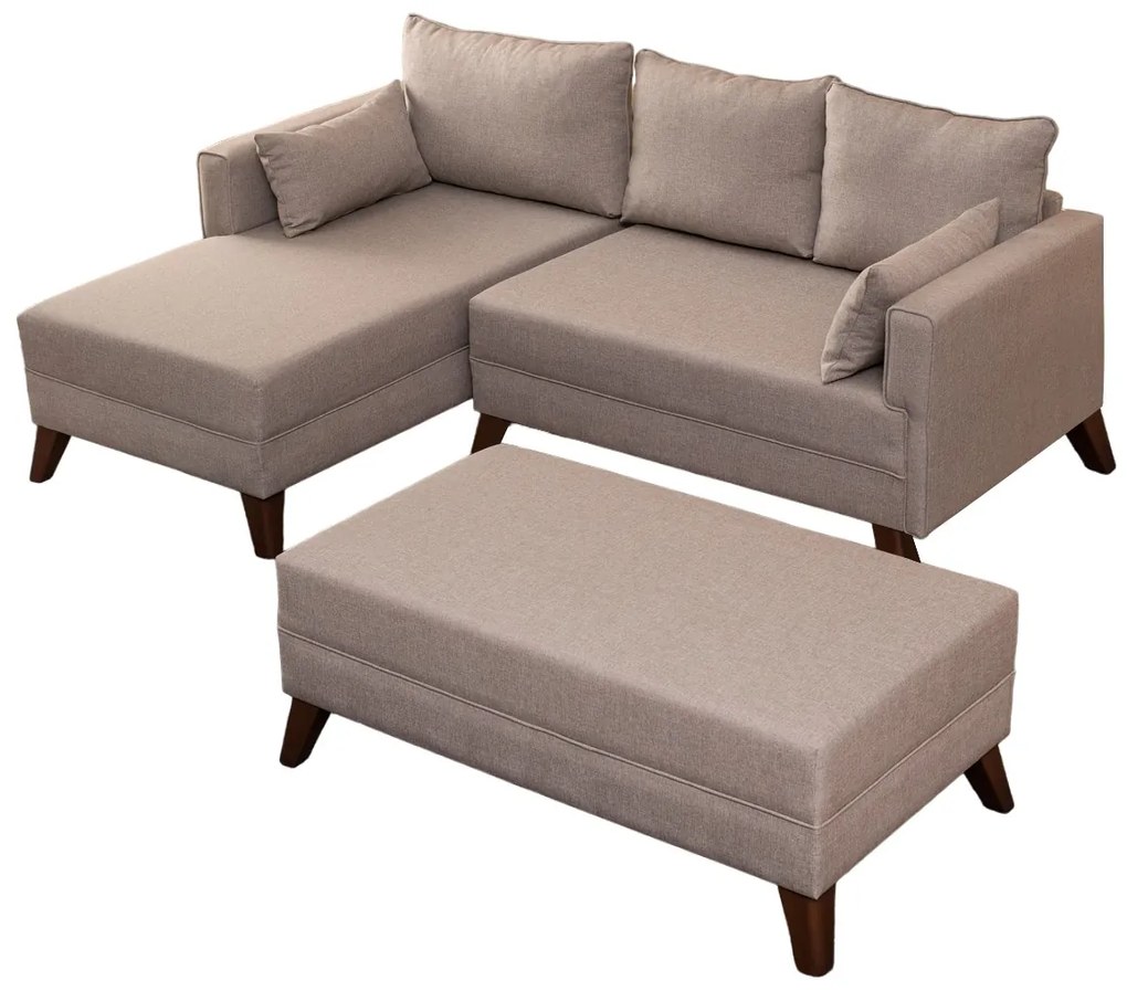 Atelier del Sofa Rohová sedací souprava Bella Corner Sofa Left 2 - Cream, Krémová