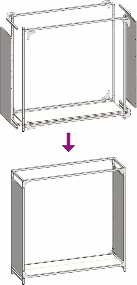 vidaXL Stojan na palivové dřevo Ocel válcovaná za studena [864218] Barva: Bílá