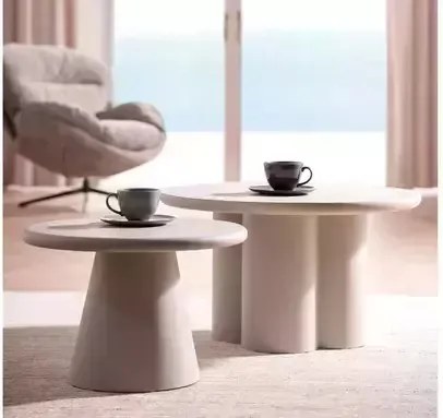Konferenční stolek Rosalia 80 cm světle šedý