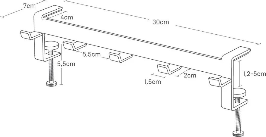 Matně bílý nastavitelný ocelový háček Tower – YAMAZAKI