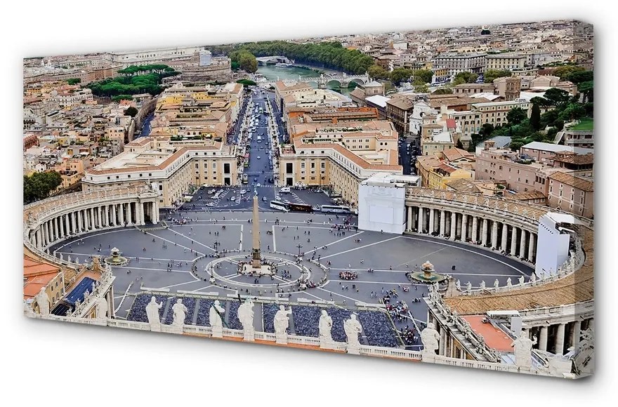 Obrazy na plátně Rome Vatican square panorama 125x50 cm