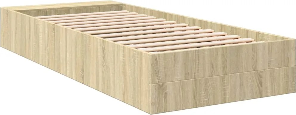Rám postele dub sonoma 90 x 200 cm kompozitní dřevo 3280610