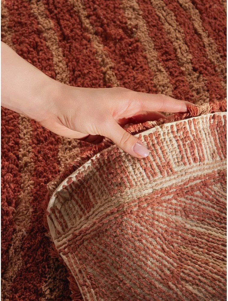 Pratelný/ručně tkaný bavlněný dětský koberec v terakotové barvě 75x120 cm Snuggle Elodie – Hanse Home