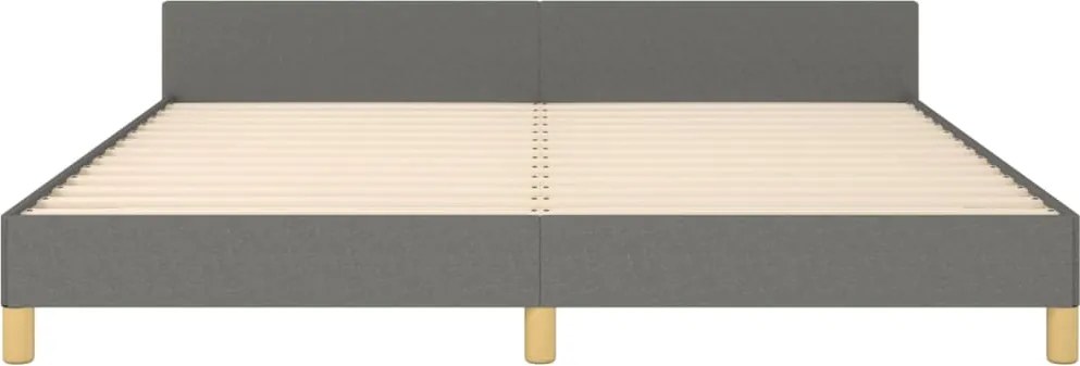 Rám postele bez matrace tmavě šedý 180 x 200 cm textil 3124993
