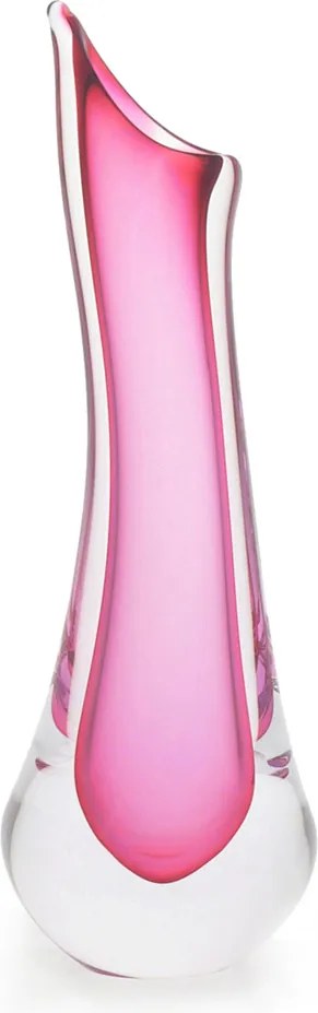 Skleněná hutní váza model 54, Růžová, 26 cm | České hutní sklo od Artcristal Bohemia