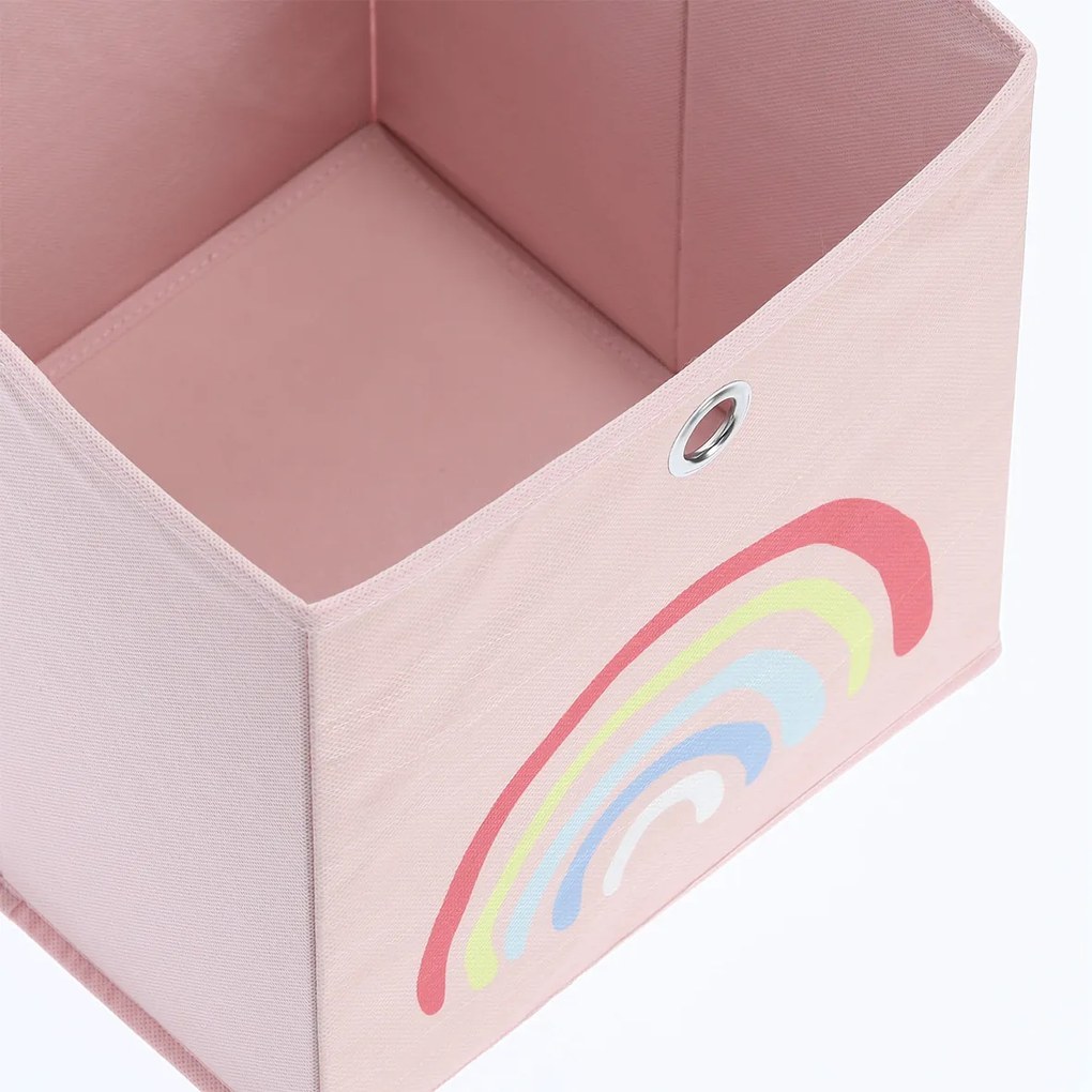 Zeller Dětský úložný box Rosy Rainbow 28x28x28 cm