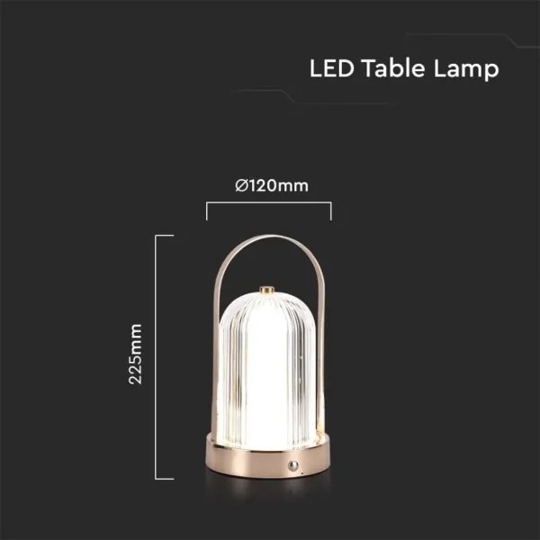 LED Stmívatelná stolní lampa LED/1W/5V 3000-6000K 1800 mAh zlatá