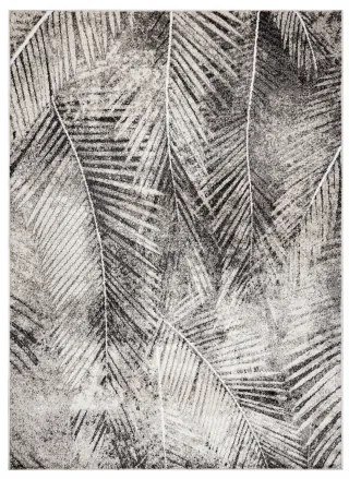 koberec MATEO 8035/944 Moderní palmové listy strukturální šedá / bé velikost 160x220 cm | krásné koberce cz
