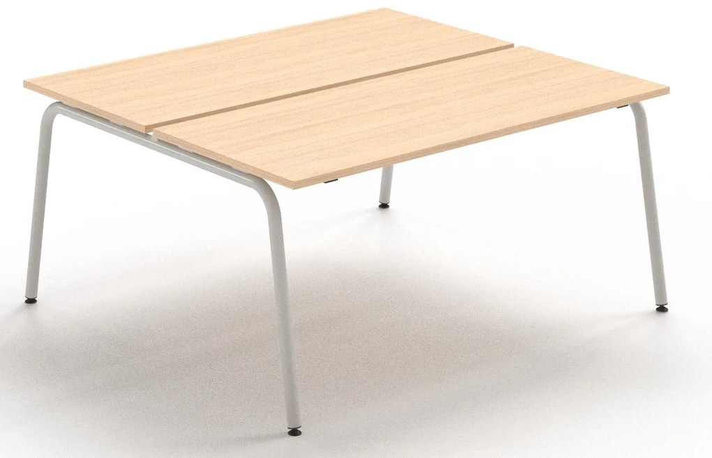 NARBUTAS - Dvoumístný pracovní stůl ROUND 120x164 s posuvnou deskou