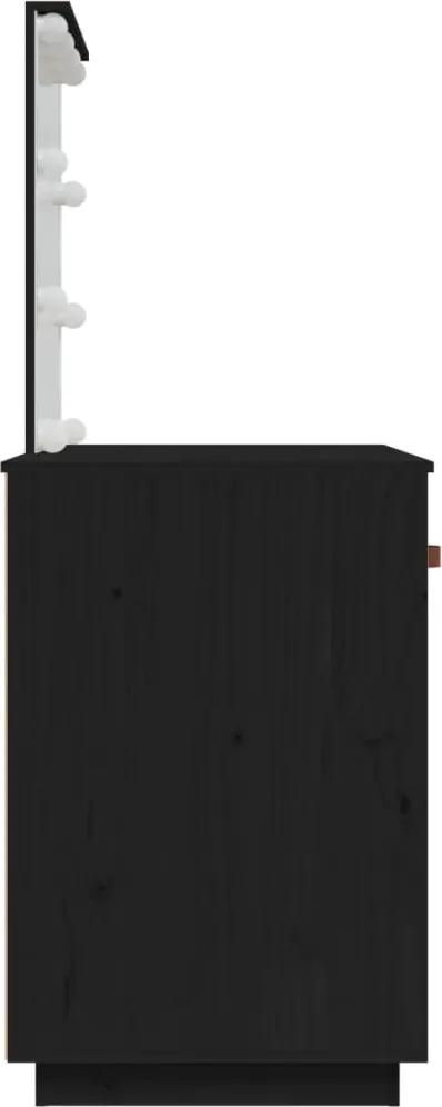 vidaXL Toaletní stolek s LED 95 x 50 x 133,5 cm masivní borovice [820096] Barva: medová hnědá