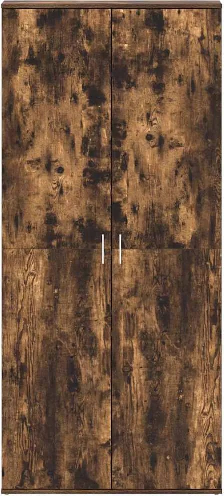 Skříň na obuv 80 x 39 x 178 cm Kompozitní dřevo Kouřový dub 3333870