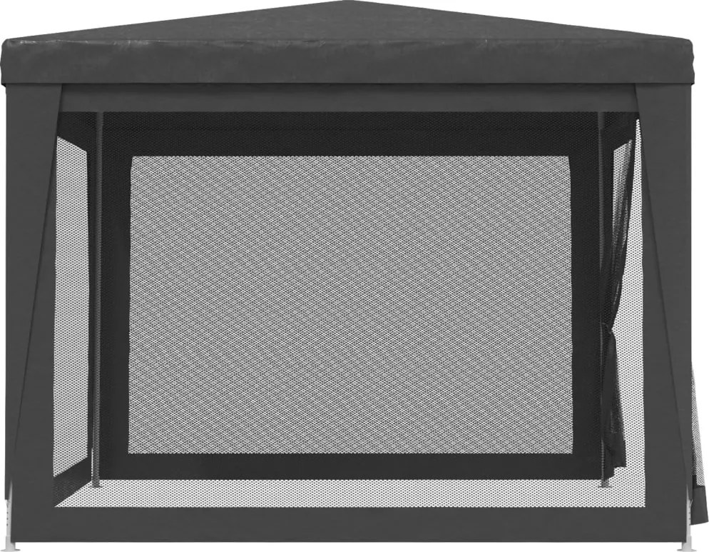 Party stan se 4 síťovanými bočnicemi antracitový 3 x 3 m HDPE 319229