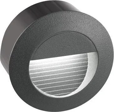 NV 726407 Venkovní zapuštěné svítidlo do zdi KRYPTON tmavě šedý hliník LED 3W 3000K 220-240V 27st. IP54 - NOVA LUCE