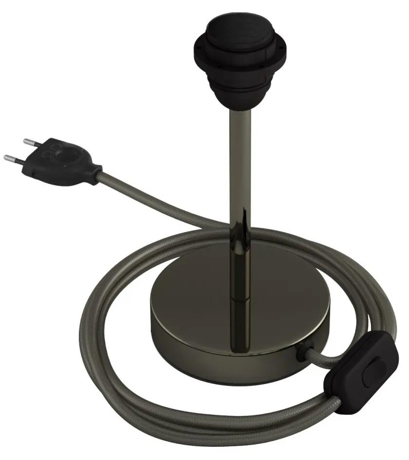 creative cables Kovová stolní lampa Alzaluce pro stínidlo Velikost: 10 cm, Barva: Matný chrom
