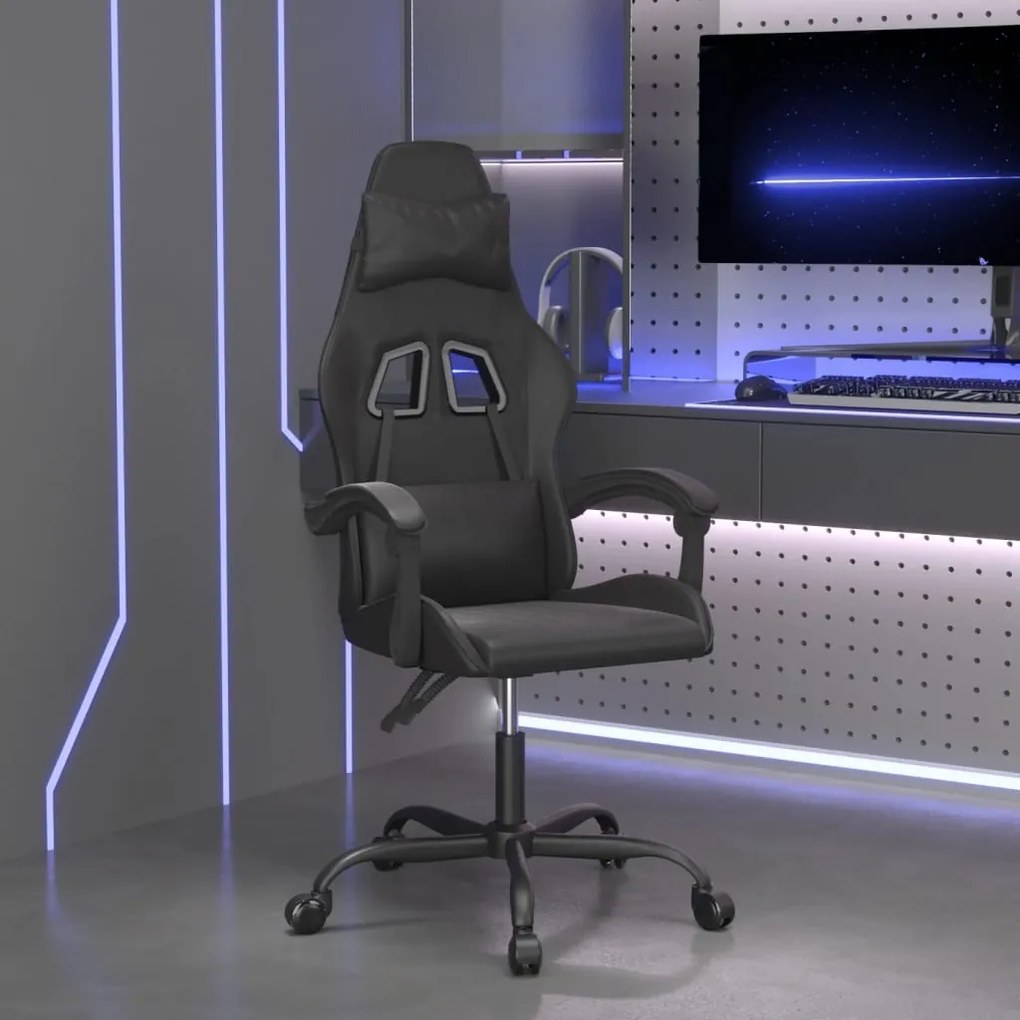 Herní židle černá umělá kůže 3143826