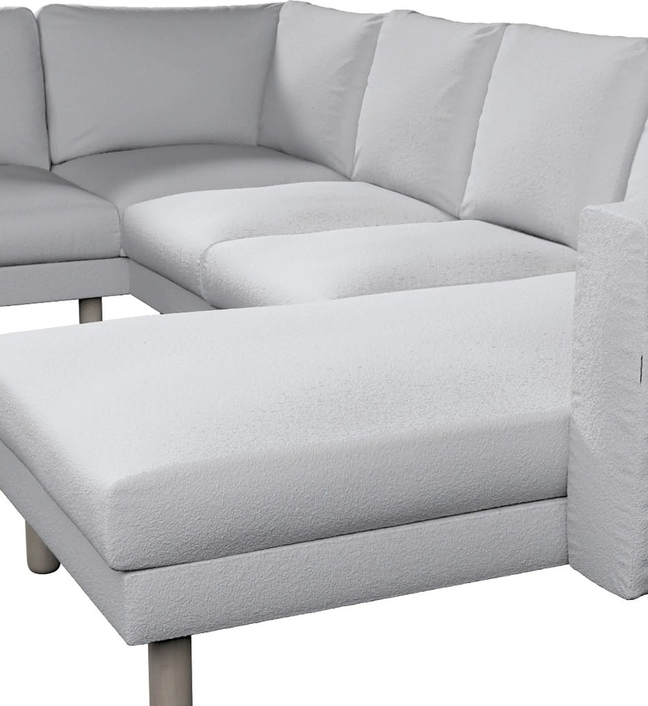Potah na pohovku IKEA Norsborg rohová, 5-místná se šezlongem barva bílá látka pletený vzor