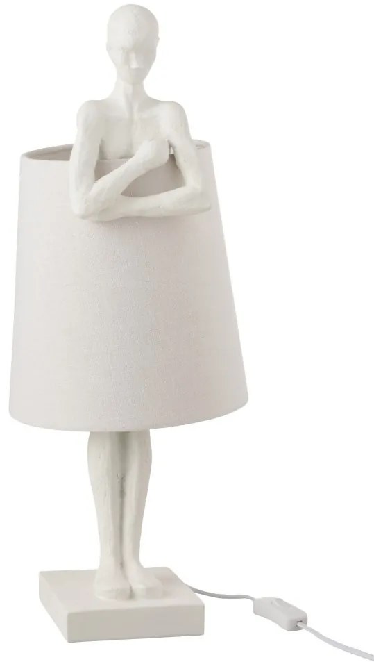 Bílá stolní lampa Figurines – Ø 23,5*58 cm