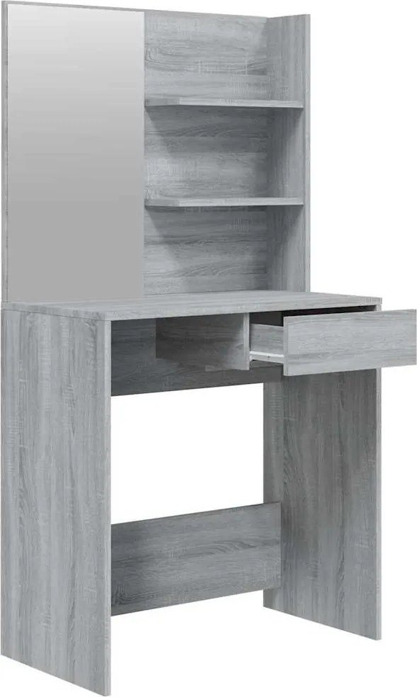 Toaletní stolek sada šedý sonoma 74,5 x 40 x 141 cm 3114145