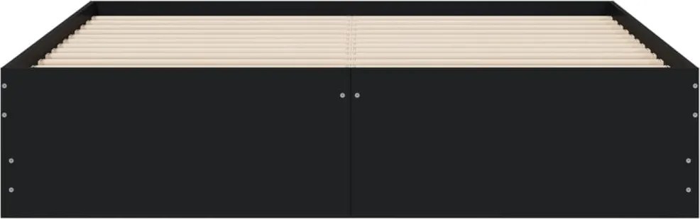 Rám postele se zásuvkami černý 150 x 200 cm kompozitní dřevo 3207267