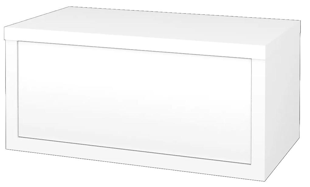 Dřevojas Koupelnová skříň STORM SZZ 80 Varianta: D16  Beton tmavý / L01 Bílá vysoký lesk