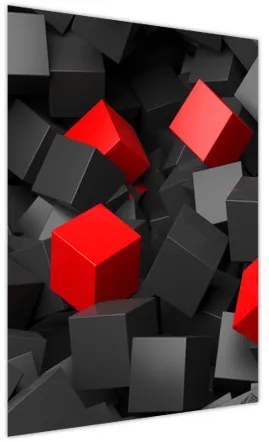 Samolepící fólie Černo - červené kostky 3D 150x200cm OK3704A_2M