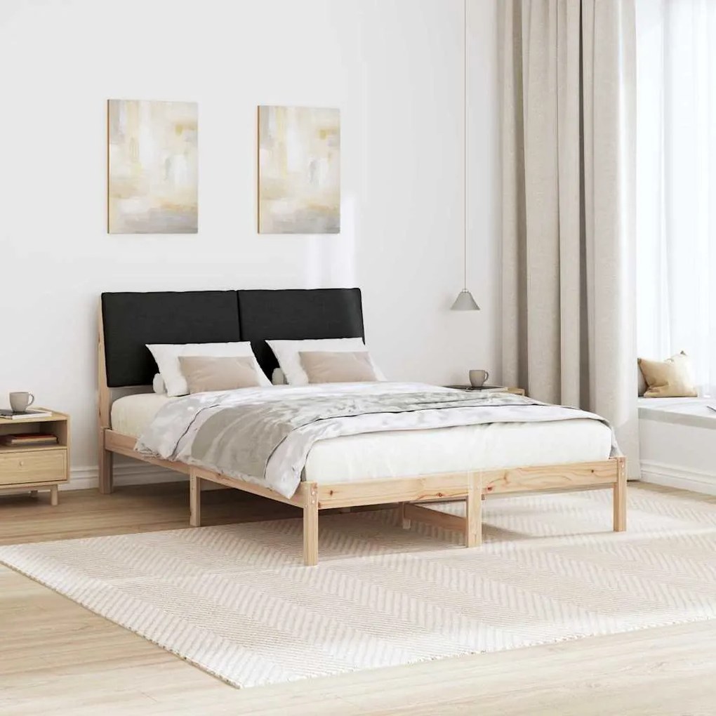 Rám postele Hnědo-černá 160 x 200 cm Masivní borovicové dřevo 3394370