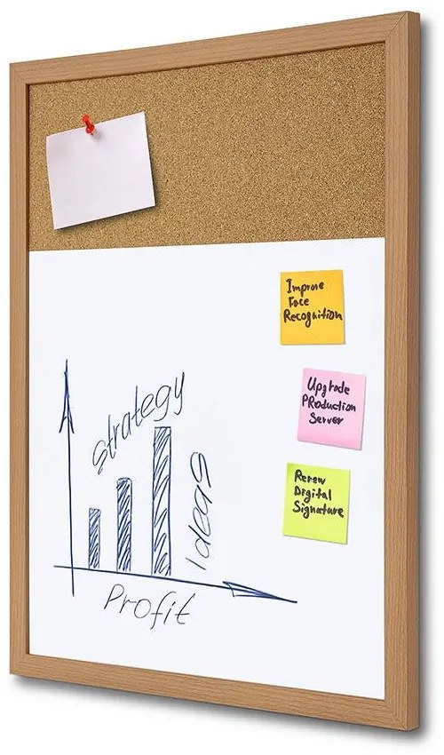Combi Board whiteboard / korek 45 × 60 cm, bílá