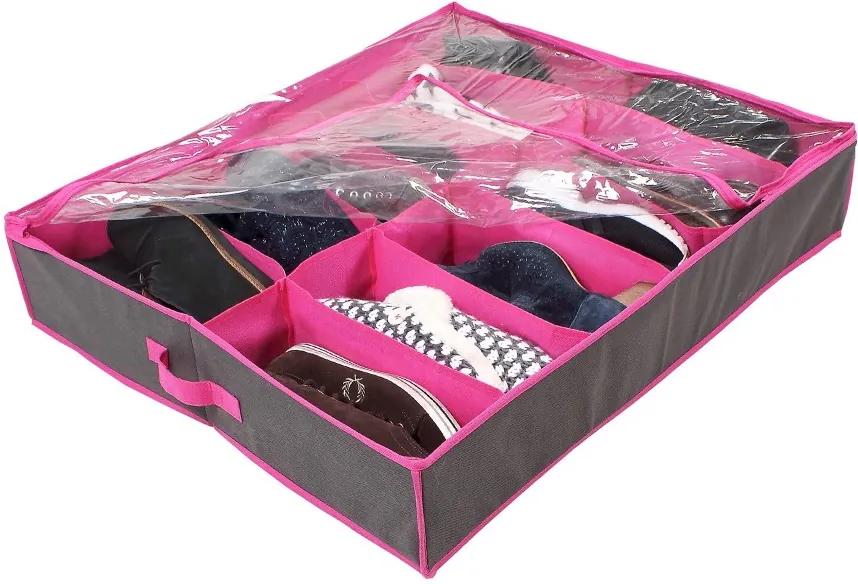 Blancheporte Organizér-zásuvka na boty (na 12 párů) šedá/růžová