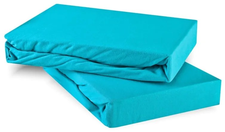 Prostěradlo tyrkysové jersey EMI, Plachta 90x200