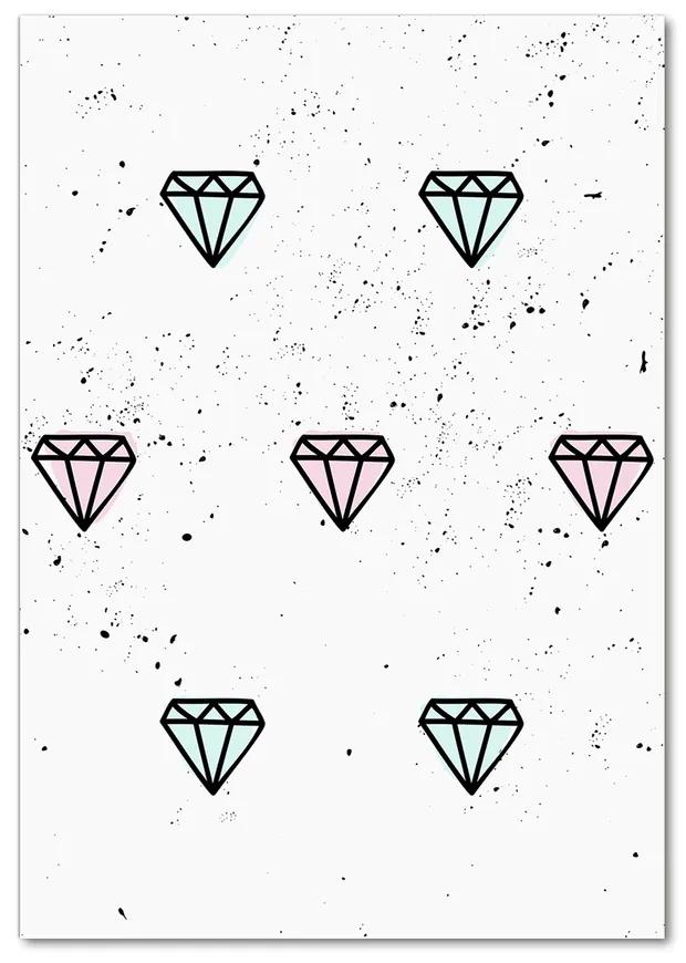 Wallmuralia Foto-obrah sklo tvrzené Diamanty 70x100 cm