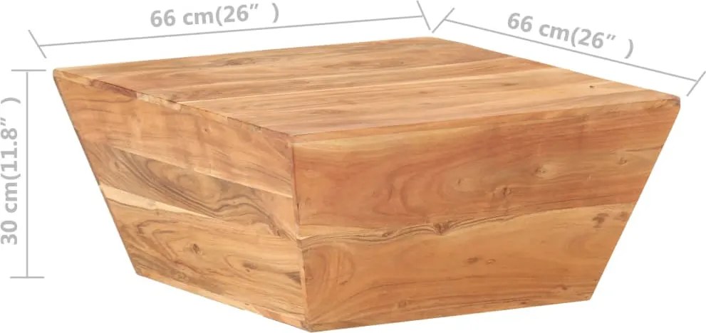 vidaXL Marketos Konferenční stolek ve tvaru V 117 x 50 x 30 cm masivní akácie