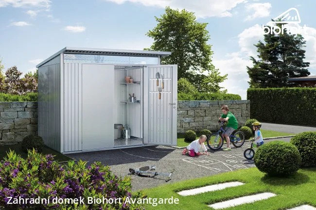 Biohort Zahradní domek AVANTGARDE A8-2K Barva: šedý křemen metalíza